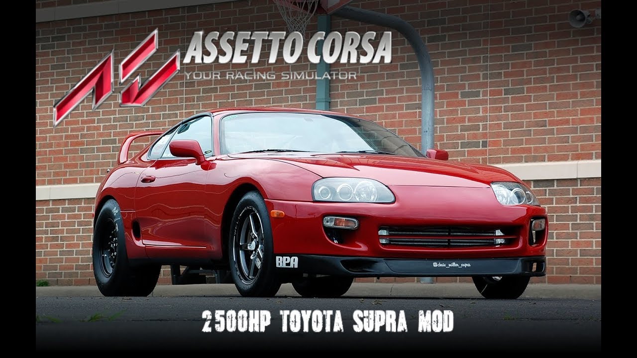 Assetto Corsa - Toyota Supra Drag 2500+hp - YouTube