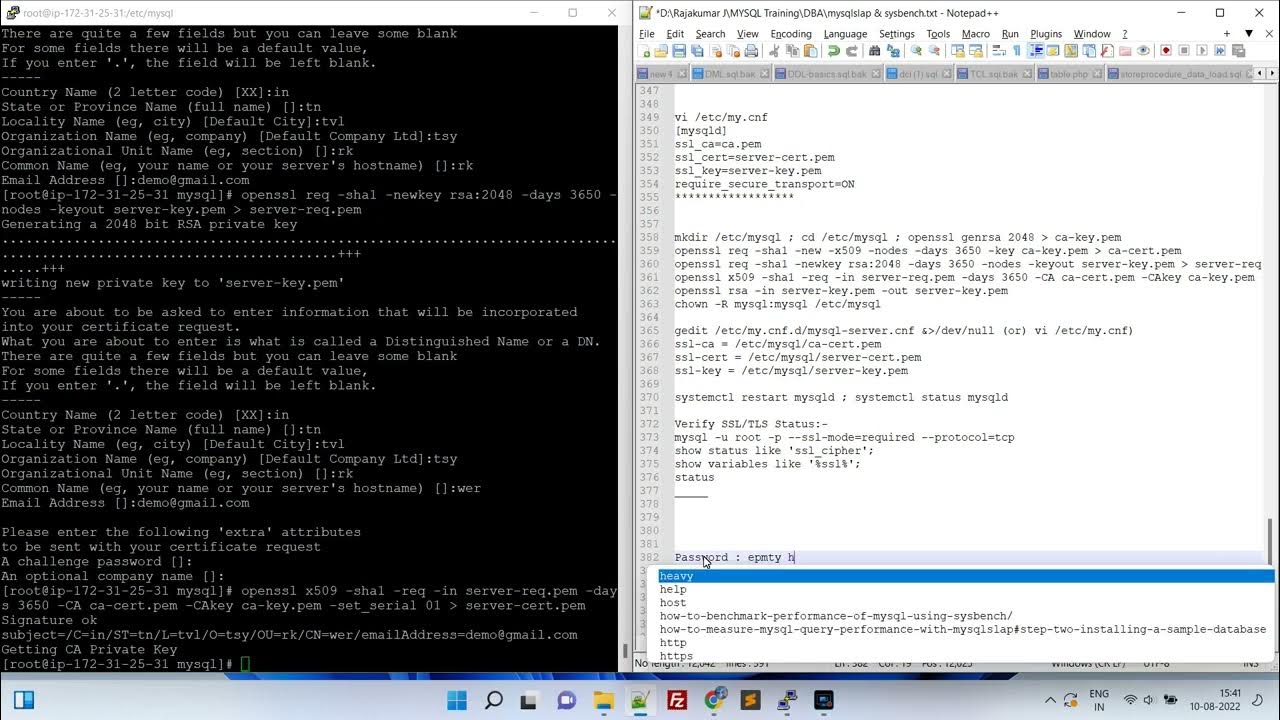 How to enable | SSL Connections for MySQL| ssl certficate for mysql ...