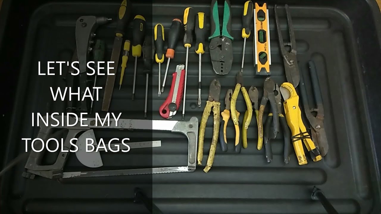 LET"S SEE WHAT INSIDE MY TOOLS BAGS? - YouTube