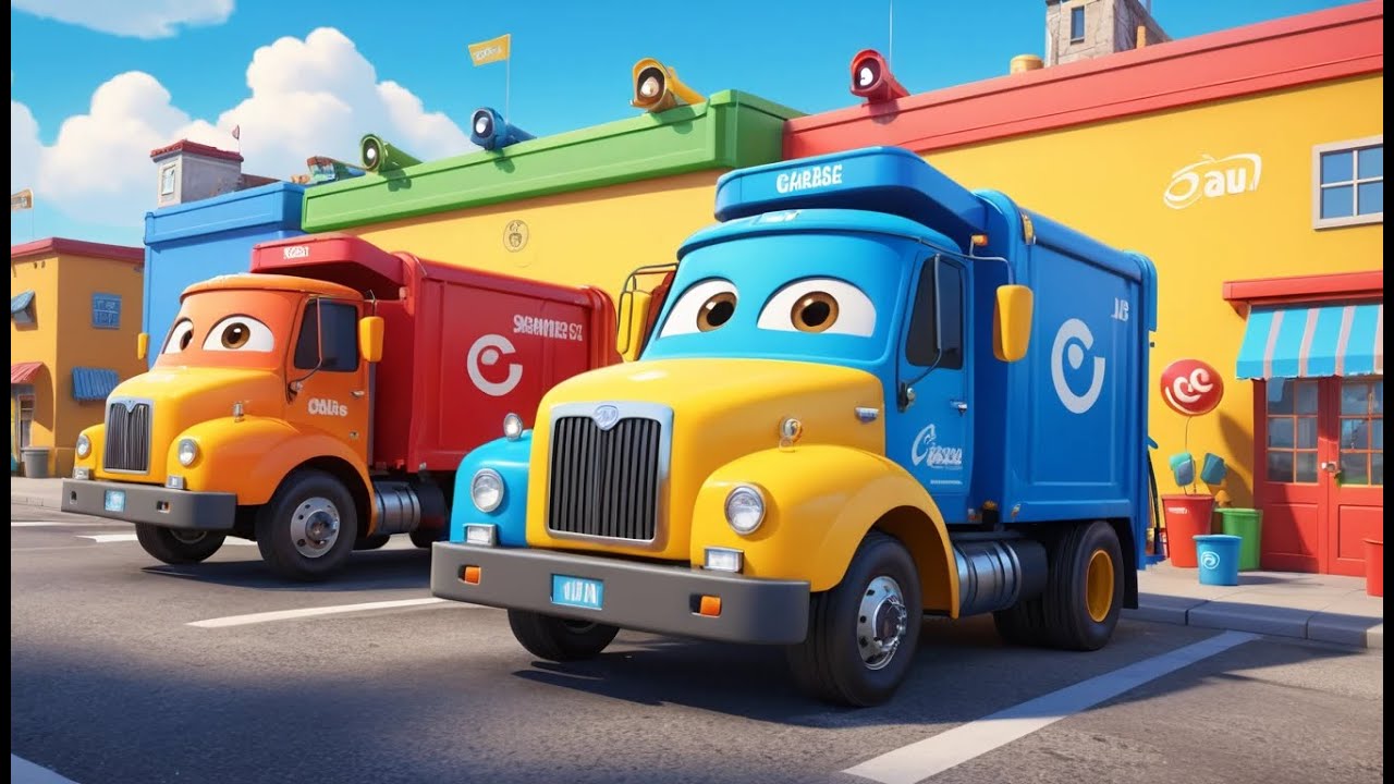Garbage Truck Parade – Count the Colors! | Fun Kids Song | Colorful ...