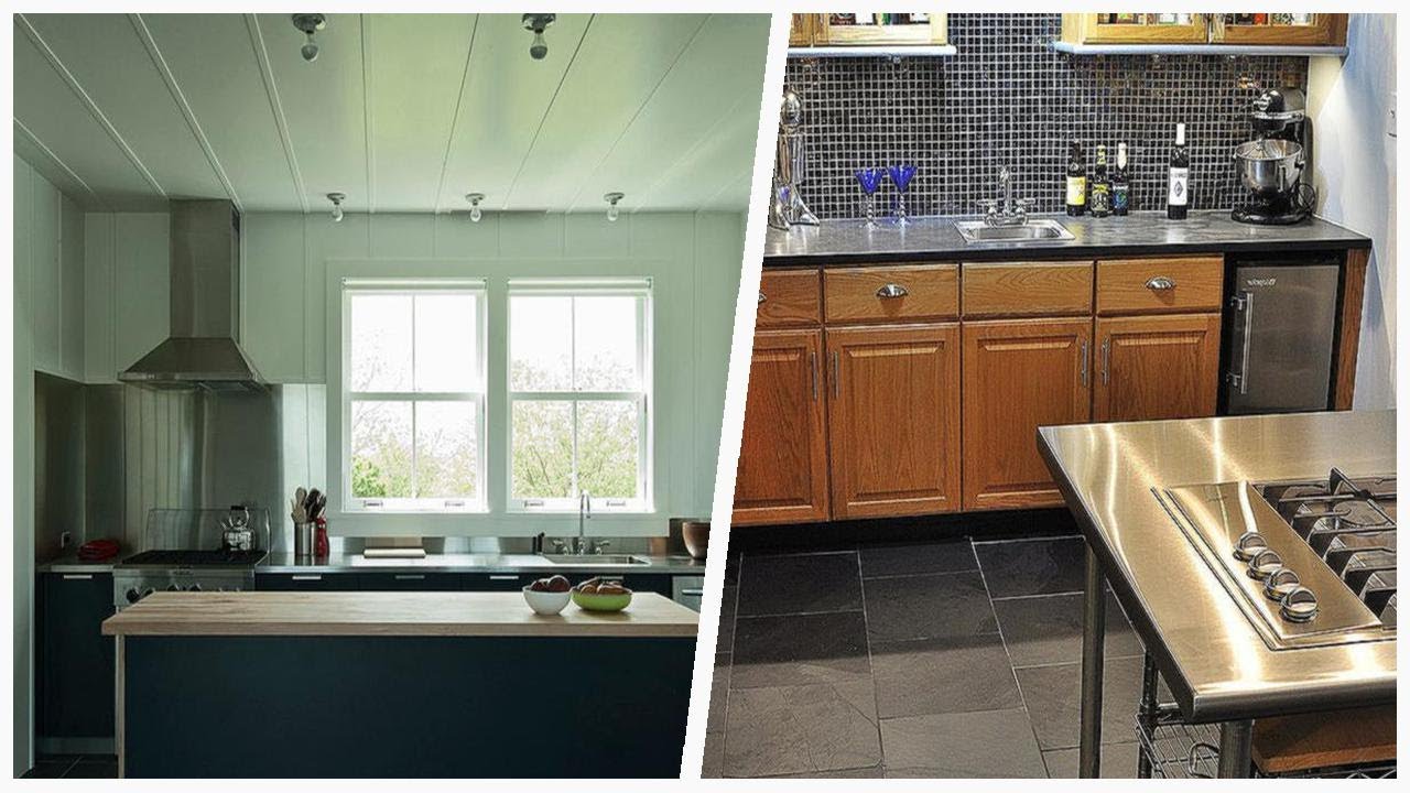 75 Slate Floor Kitchen With Stainless Steel Countertops Design Ideas ...