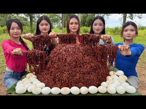Amazing cooking yummy spicy noodles with eggs recipe | Amazing video