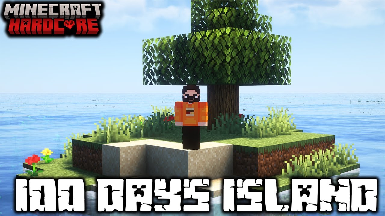 I Tried to Survive 100 Days on a DESERTED ISLAND in Hardcore Minecraft ...