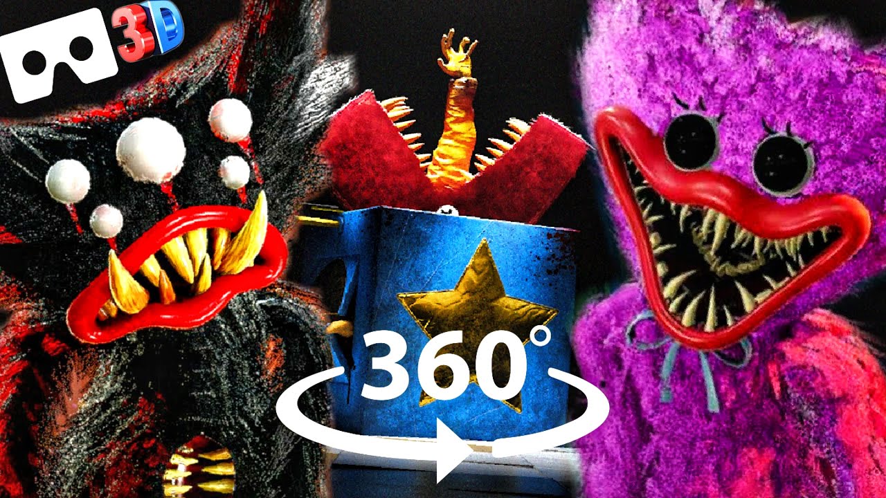 360° VR PROJECT: Playtime All MONSTERS in 3D + Player Unlockable Skins (Close Up Toy Box) - YouTube