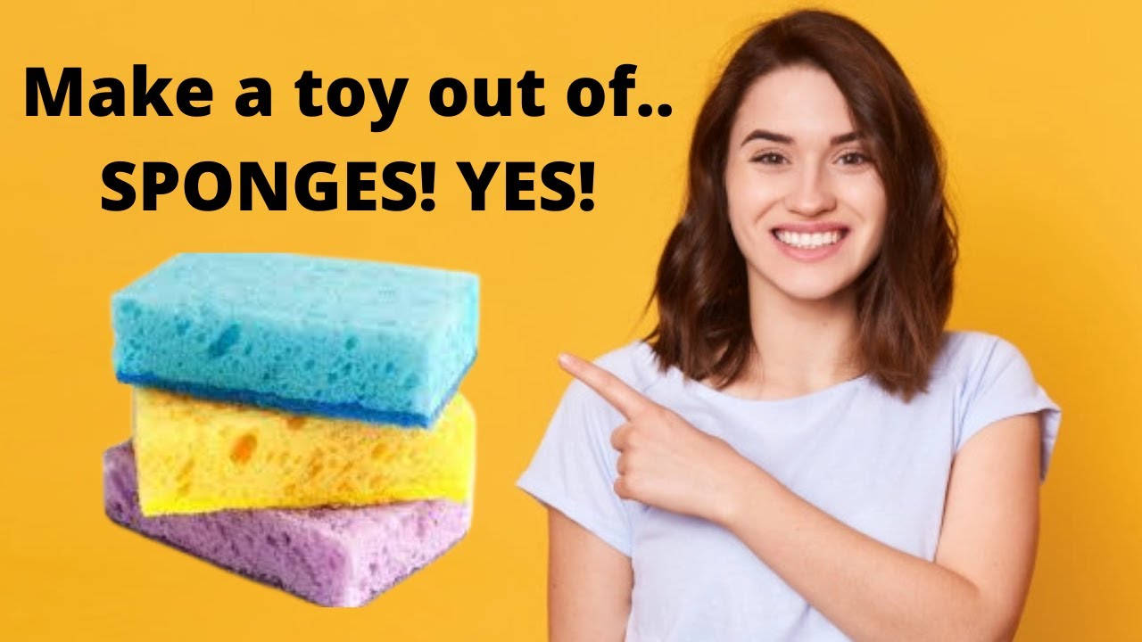How to make a squishy fun CUSTOMISABLE TOY out of Dish Sponge! #shorts ...