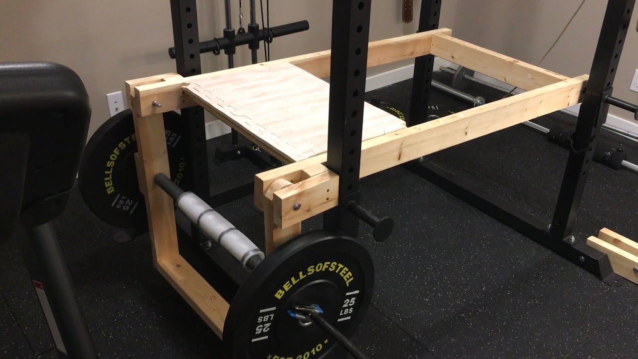 DIY leg extension equipment for home gym power rack - YouTube