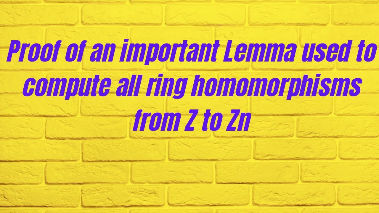 Ring theory|proof of theorem which helps to compute all ring ...