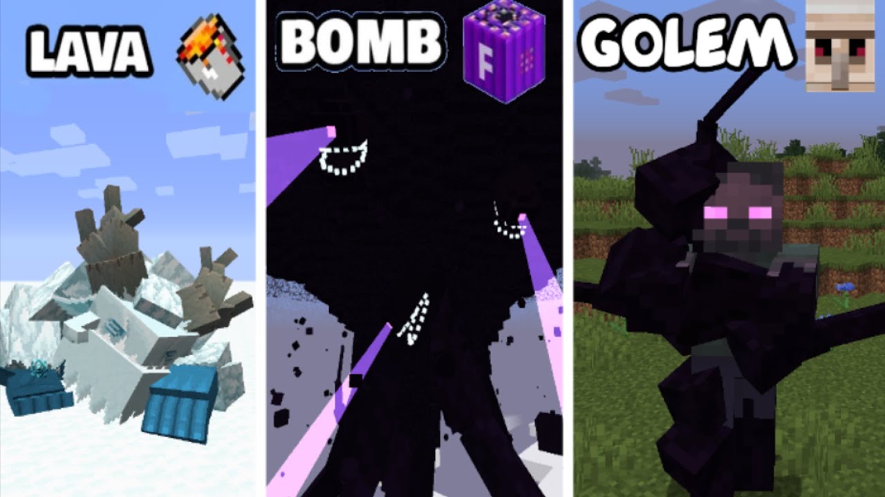 All Weaknesses of Bosses - Wither Storm, Frostmaw, Wither Symbiont...In ...