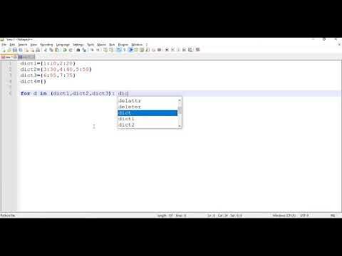 Python Program - To concatenate dictionaries to create a new one - YouTube