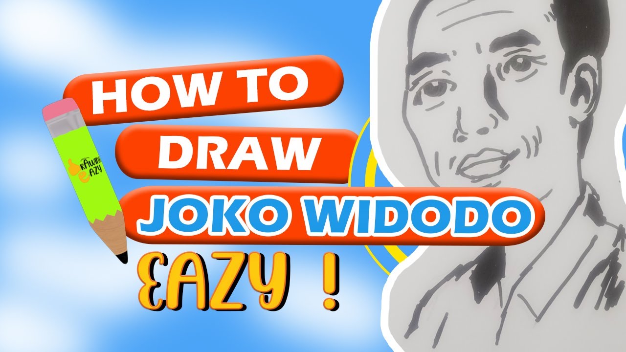 How to Draw Mr. Jokowi | Easy Drawing Tutorial for Kids | Drawing Eazy ...