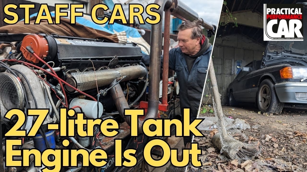 27-litre V12 engine out of the Rover SD1, one Merc rescued, another ...