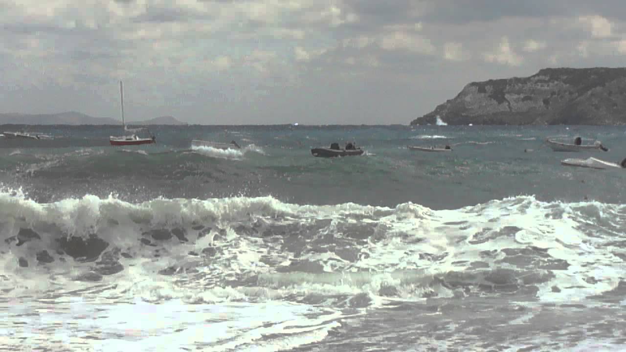 Storm in Agia Pelagia Crete by fly2greece.net - YouTube