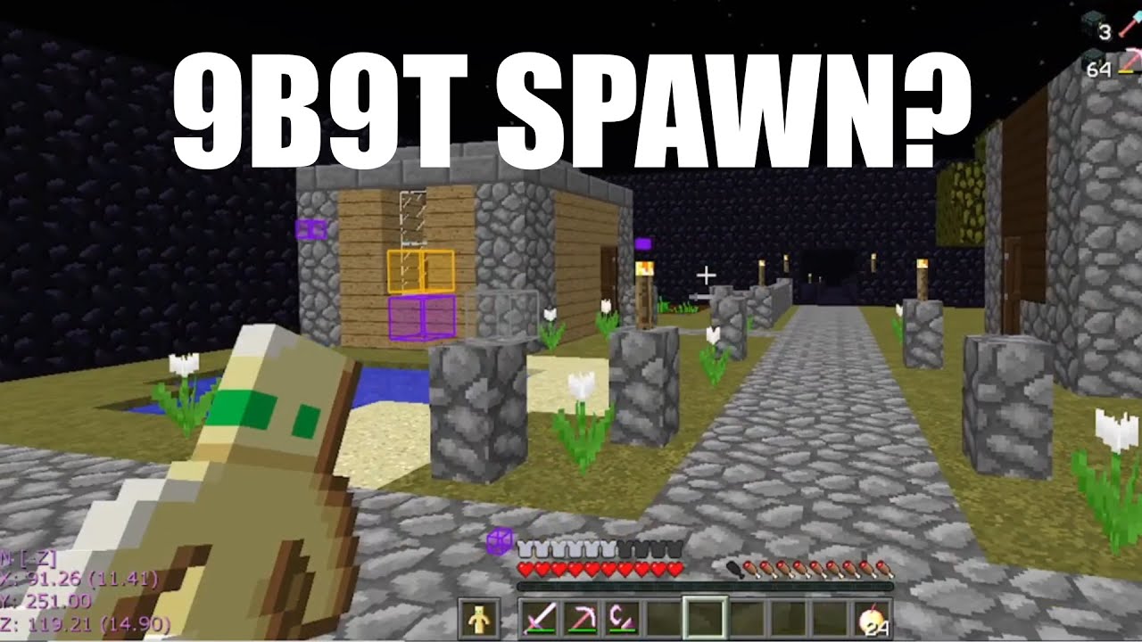 Who did this to 9b9t spawn? - YouTube