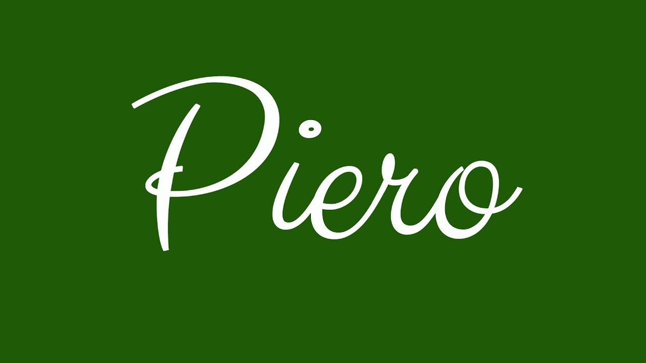 Learn how to Sign the Name Piero Stylishly in Cursive Writing - YouTube