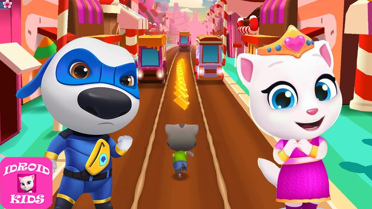 RUN! RUN! RUN! TALKING TOM GOLD RUN NEW CANDY WORLD TALKING HANK VS ...