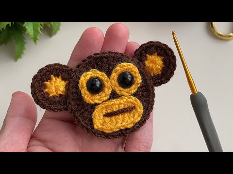  🐵 Sevimli Örgü Maymun Aplikesi Yapımı | Kolay Tığ İşi Amigurumi Tarifi
