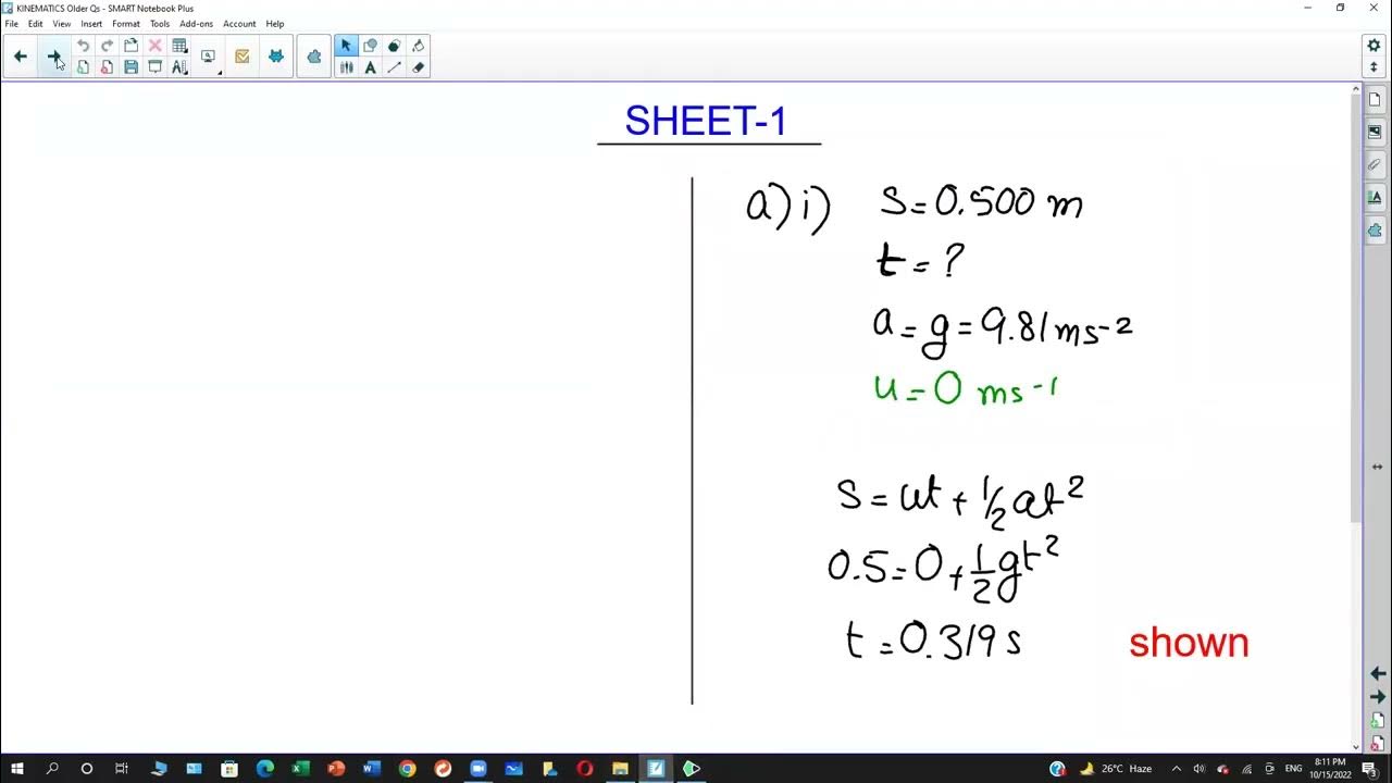 AS PHYSICS 9702 PAPER2 QS ON KINEMATICS - YouTube