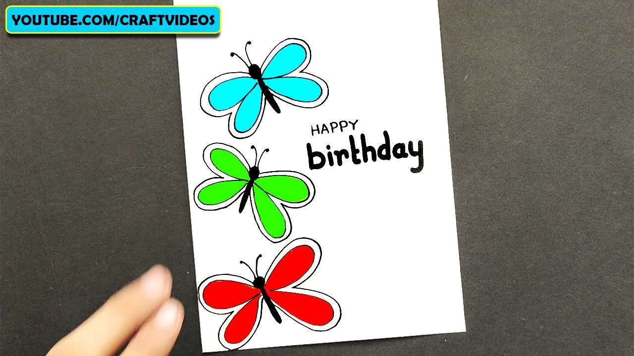BIRTHDAY CARD DRAWING EASY | HOW TO DRAW BIRTHDAY CARD