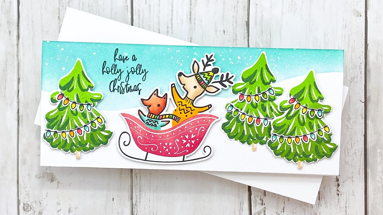 Sleigh Bells Slimline Card - YouTube
