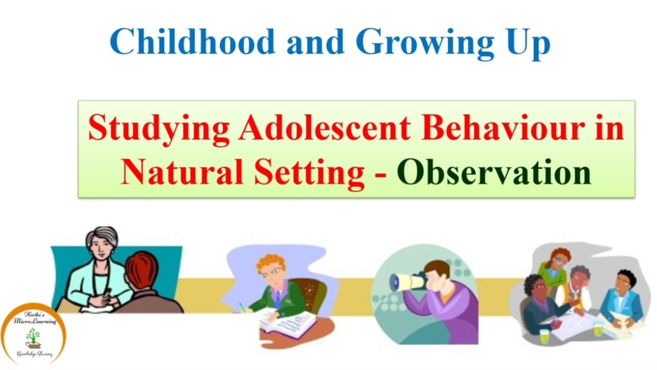 Studying adolescent behavior in Natural setting/Observation ...