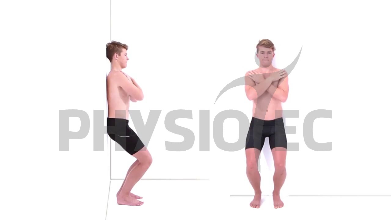 Small knee bend: double leg - vertical wall slide - YouTube