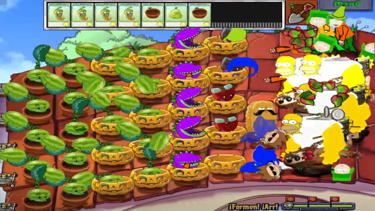Plants vs Zombies Mod plants vs cartoons 1 version 2 - Gameplay ...