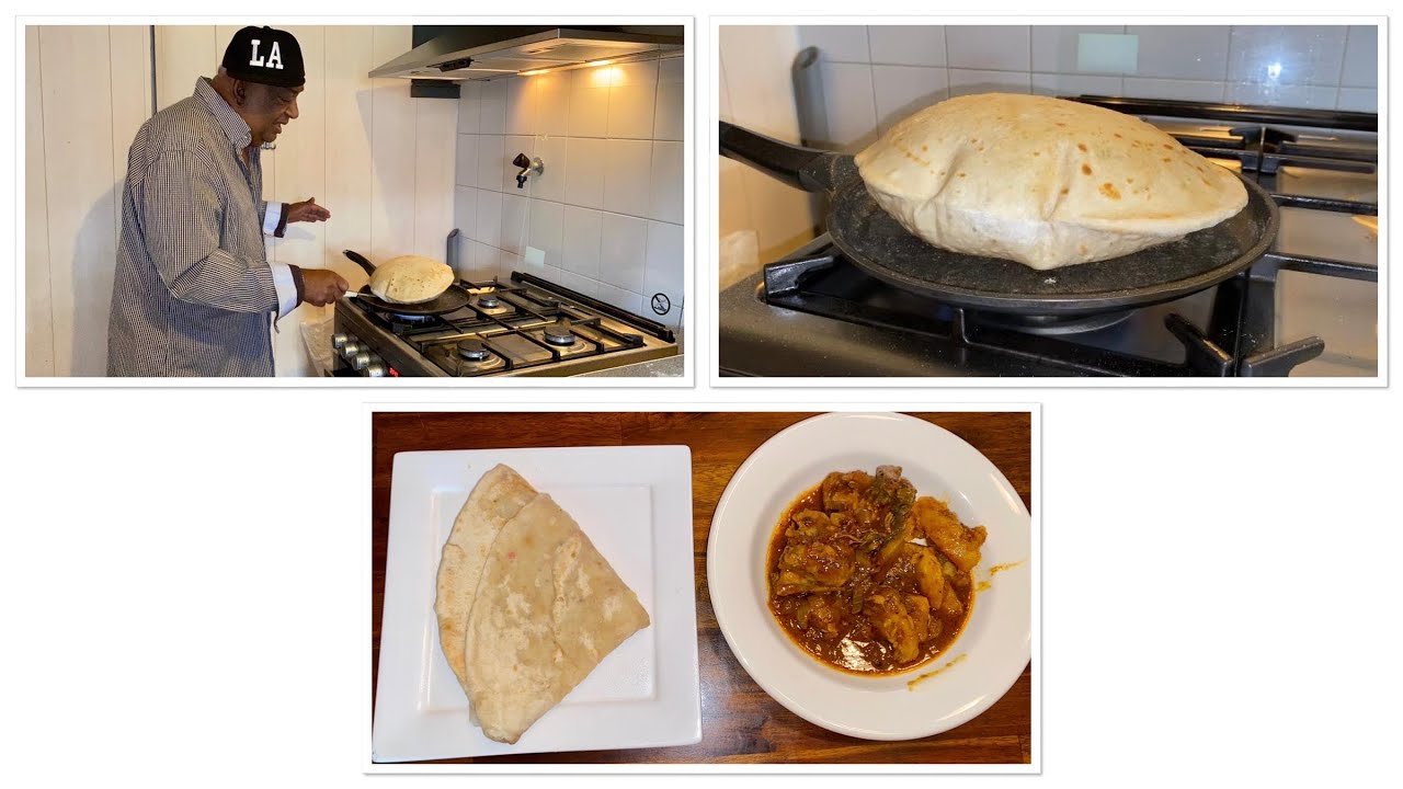 ~ KOOKVLOG ~ MASALA KIP & GEVULDE ROTI MET AARDAPPELEN KLAARMAKEN ...