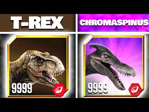 chromaspinus max feeding out. Jurassic world the game. - YouTube