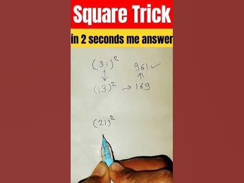 Square Trick | Math Square trick in 2second me answer | #shorts #viralshorts #short #maths #live ...