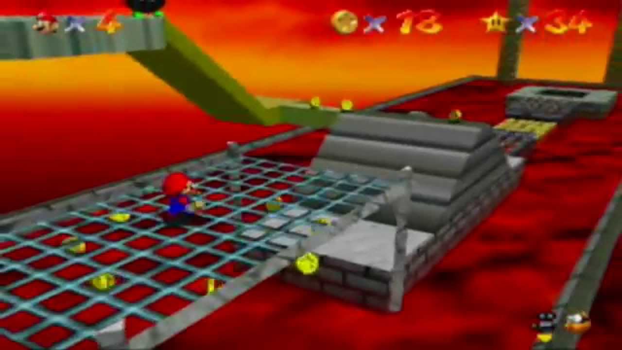 Super Mario 64 - Part 10 - Bowser in the Fire Sea - YouTube