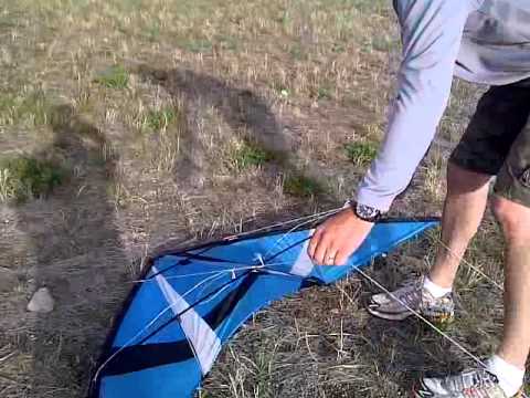stunt kite starting - YouTube