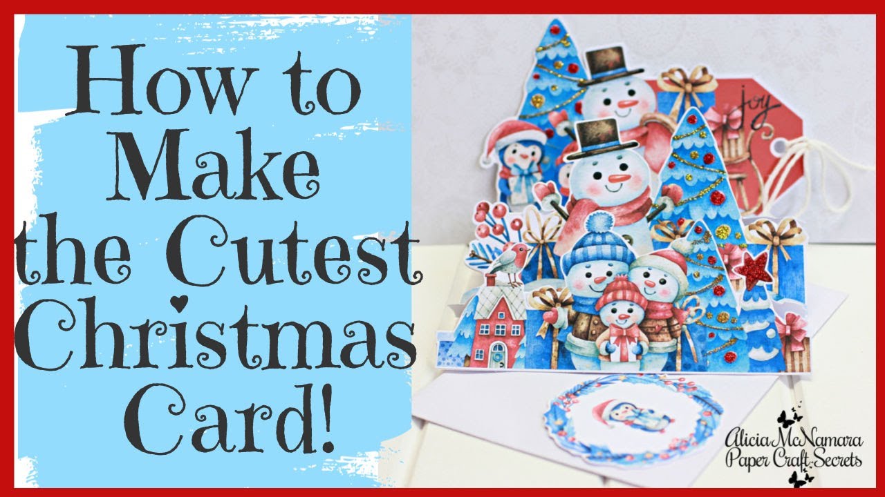 DIY Card Making Tutorial ~ Christmas Step Card ~ Digital Download - YouTube