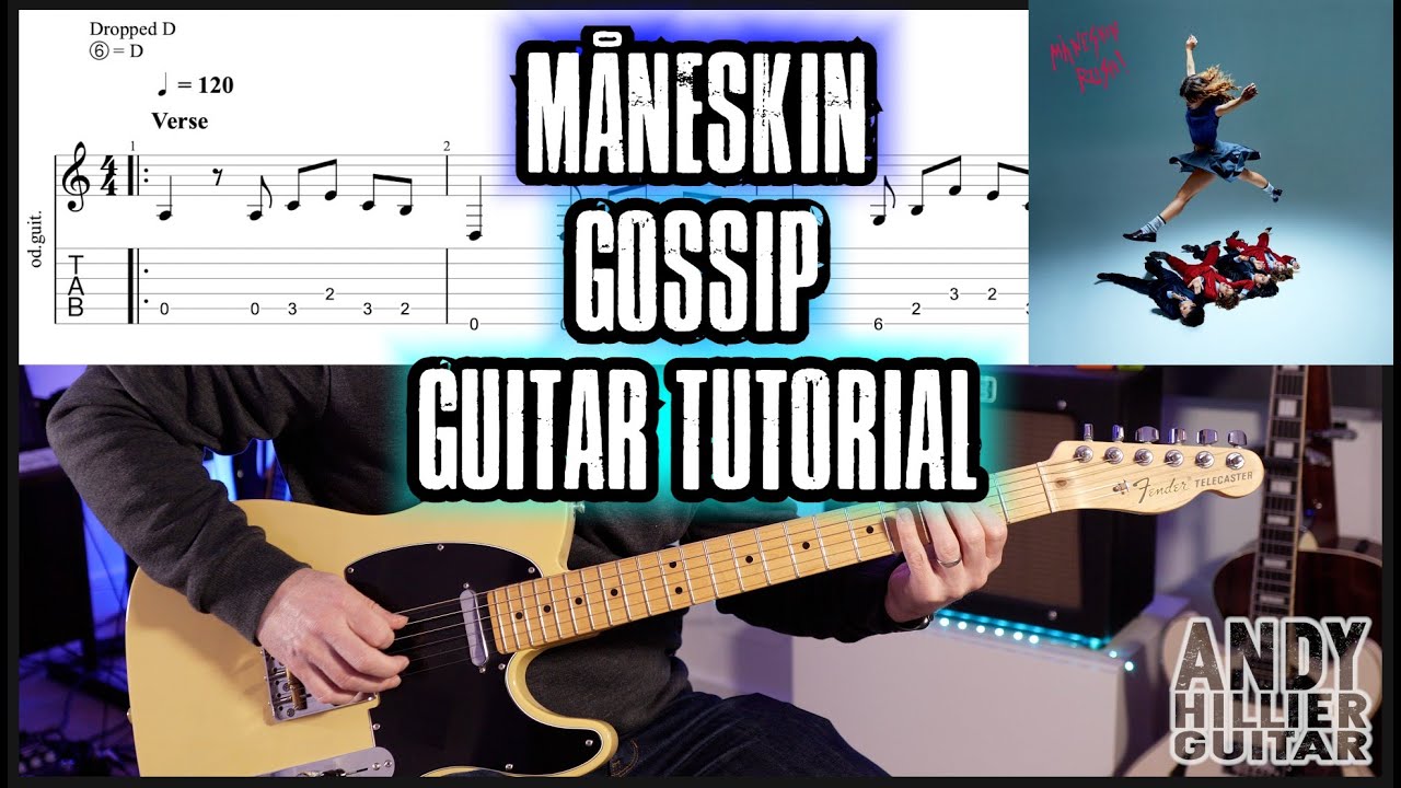 How to play Måneskin GOSSIP Guitar Tutorial Lesson Acordes - Chordify
