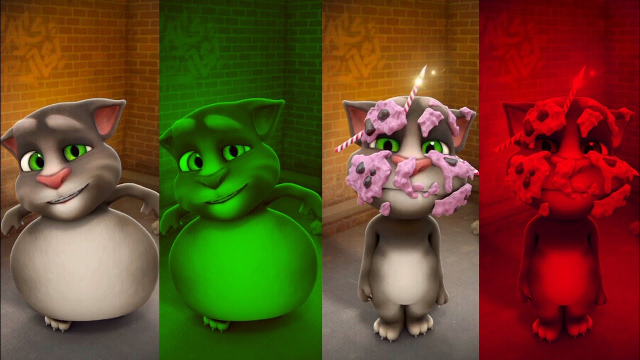 MY Talking Tom Cat Funny Colours Reaction || Talking Tom Colors ...