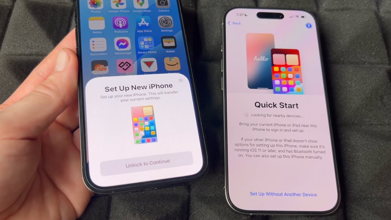 How to Transfer Everything Using Quickstart on iPhone - YouTube