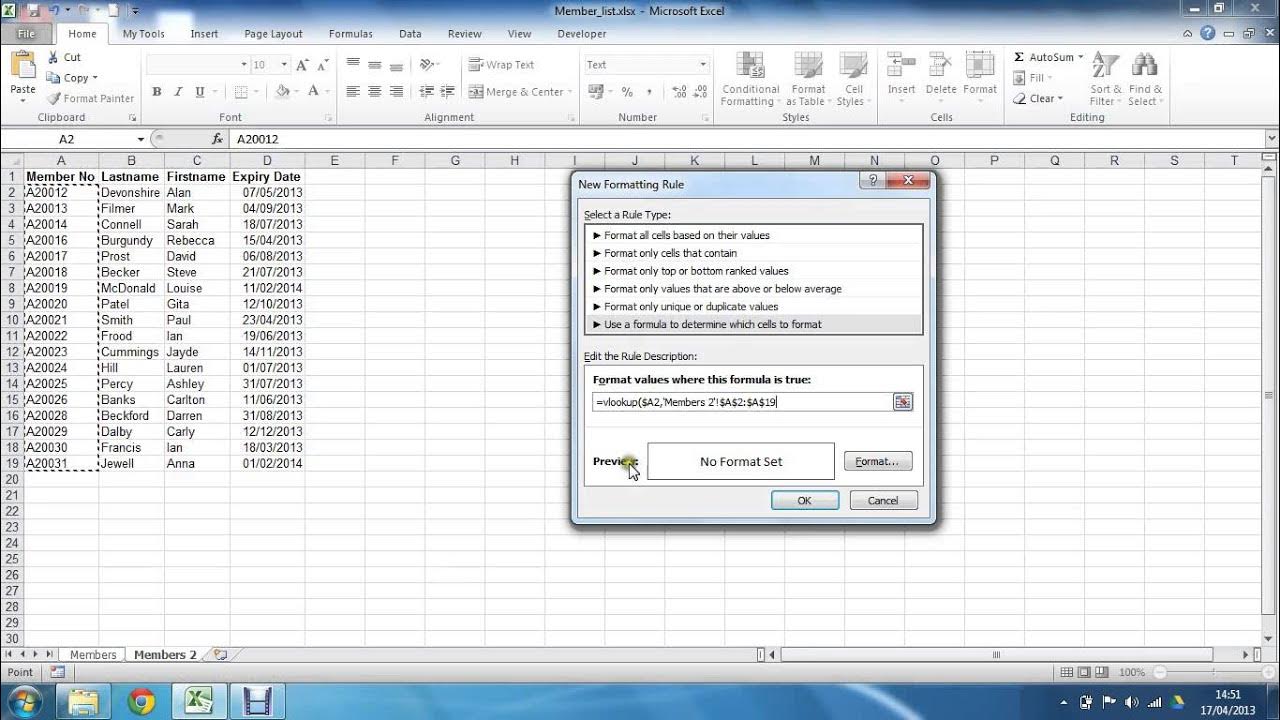 Highlight Missing Values in Excel with VLOOKUP - YouTube