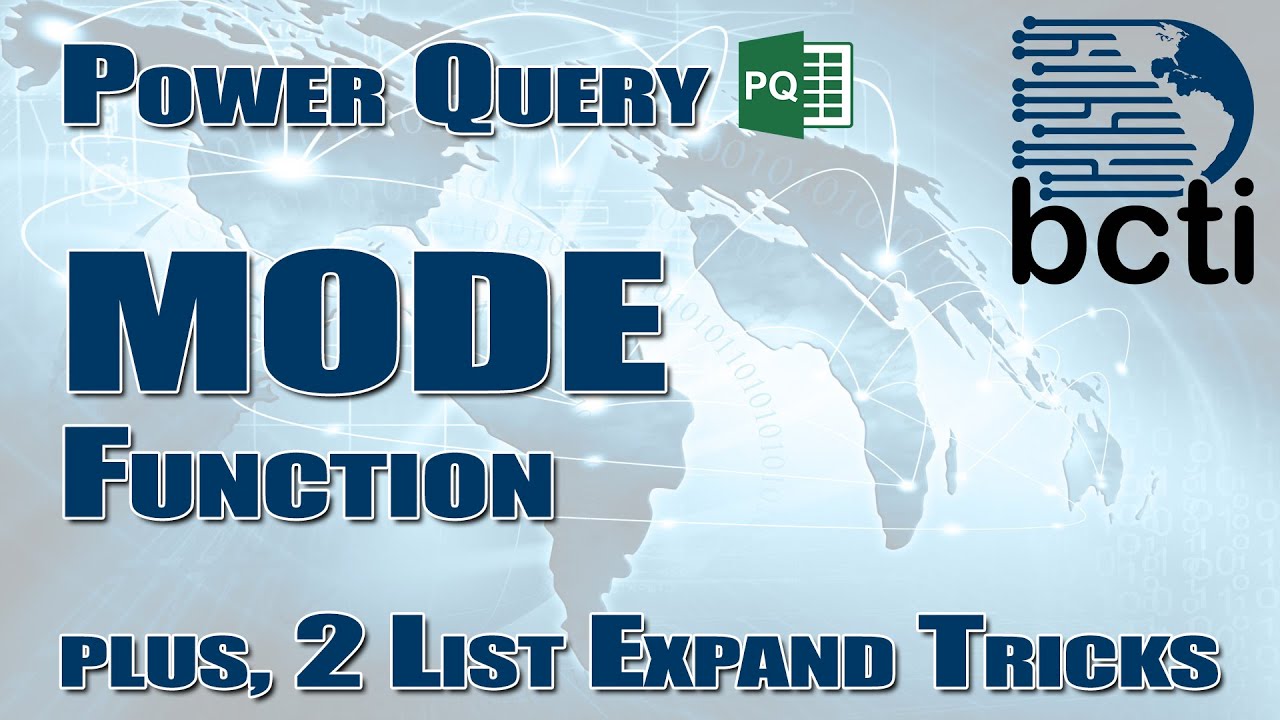 Power Query - MODE Function (with 2 ways to display results) - YouTube