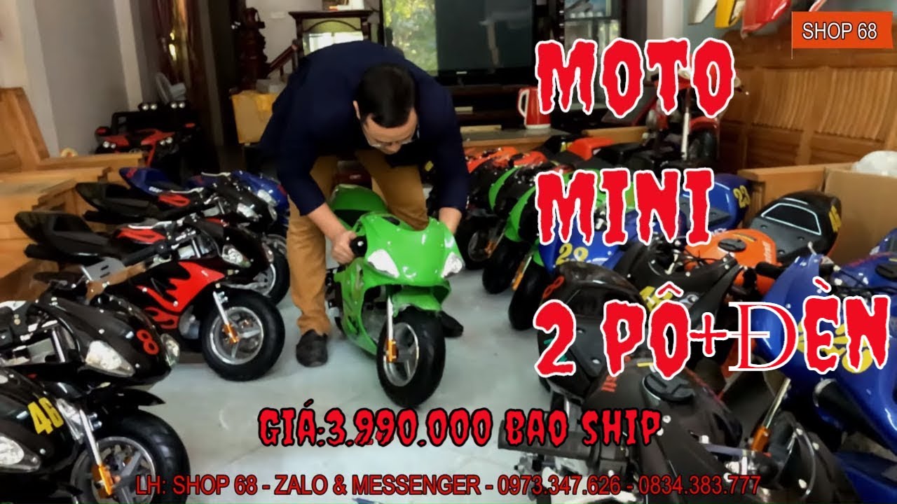 4 Mẫu Xe Moto Mini 2 Pô 50cc Giá Rẻ I Shop 68 ☎️ :0973347626 - YouTube