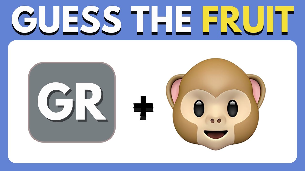 Guess The Fruit By EMOJI🥝🍎🥑 - Ultimate Quiz Challenge | THE RIDDLEROVER ...