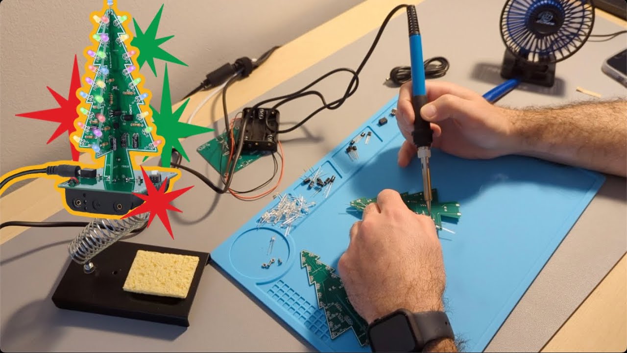 My First Soldering Project - Christmas Tree Kit - YouTube