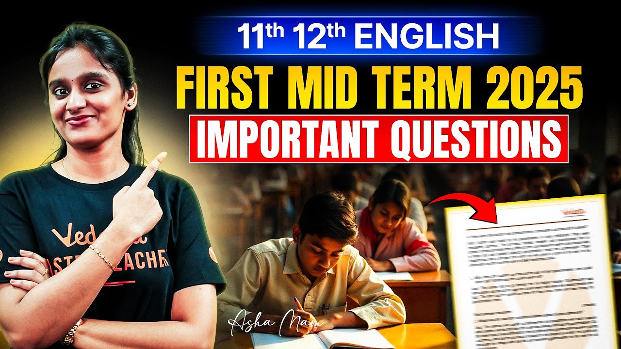 11th 12th English | 1st Midterm Important Questions | 1st Midterm 2025 | State Board - YouTube