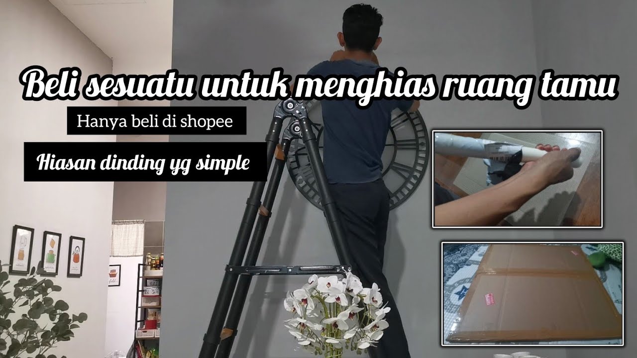 Menghias dinding ruang tamu rumah saya - YouTube