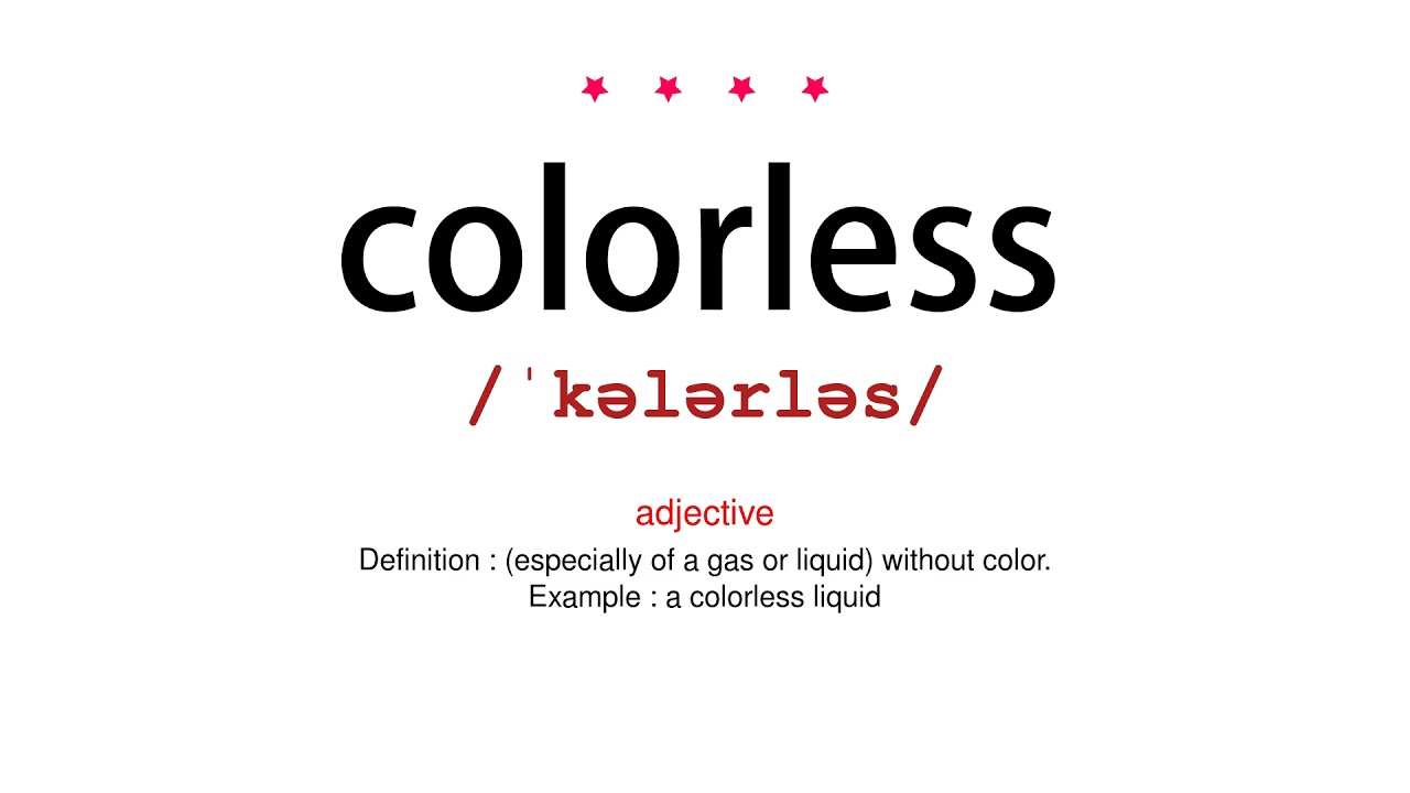 How to pronounce colorless - Vocab Today - YouTube