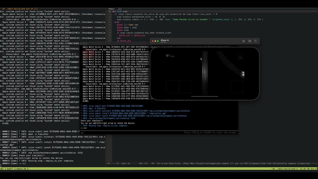 DragonRuby Game Toolkit - Deploying and hot loading to the simulator. - YouTube