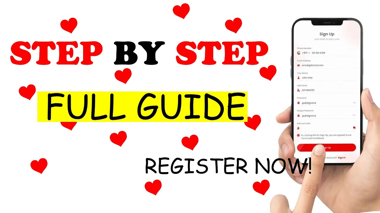 "Step-by-Step Guide for SIGN UP in the B-Love Network App" - YouTube