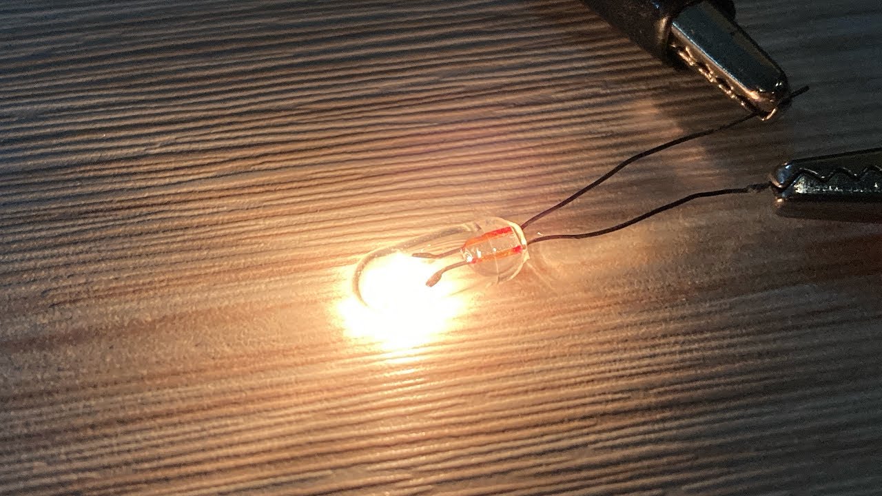 Mini 3V tubular incandescent bulb - YouTube