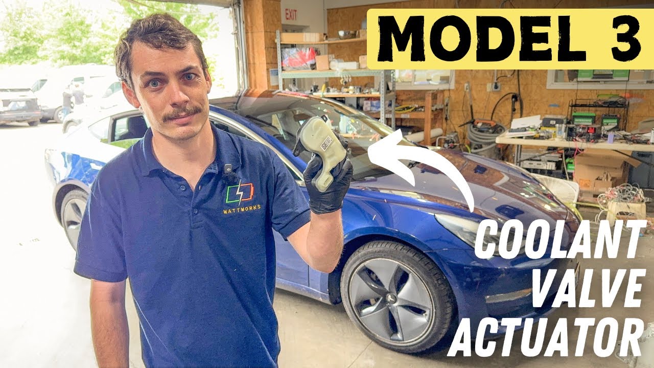 Model 3 In For More Maintenance! Coolant Valve Replacement - YouTube