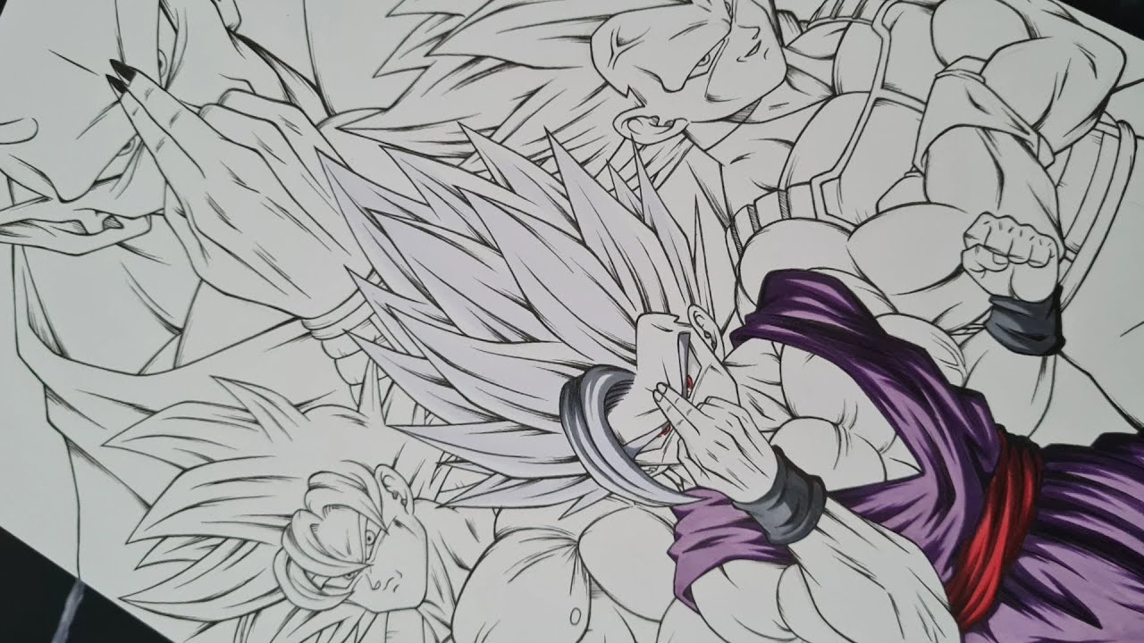 Drawing Gohan, Goku, Vegeta & Piccolo in their Strongest Forms! - YouTube