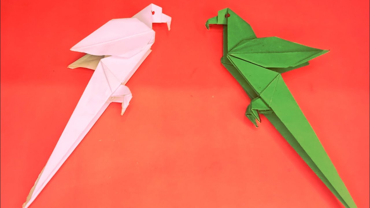 [Easy Origami] How to make a simple origami parrot - YouTube