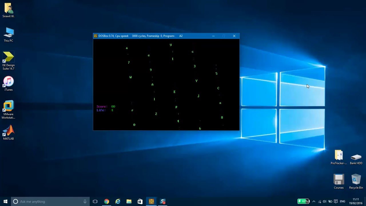[Assembly] Words Shooting Game - YouTube